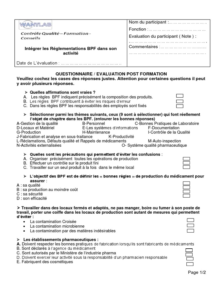 Intégration des BPF en Pharmacie | PDF | Pharmacien