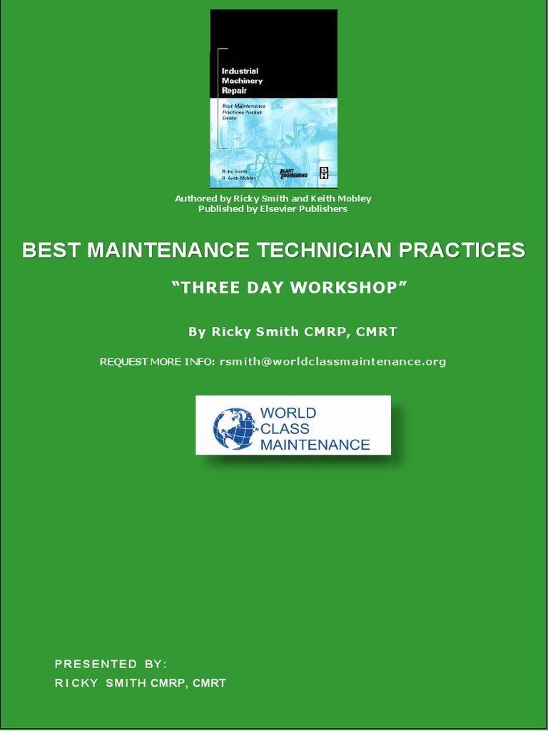 Best Maintenance Technician Practices | PDF | Reliability Engineering ...
