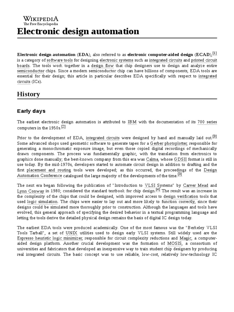 Overview of Electronic Design Automation | PDF | Electronic Design ...