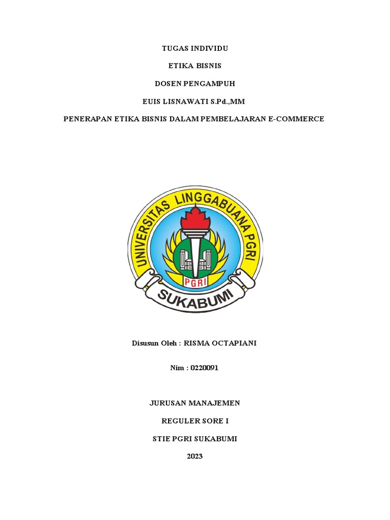 CONTOH COVER MAKALAH TUGAS | PDF