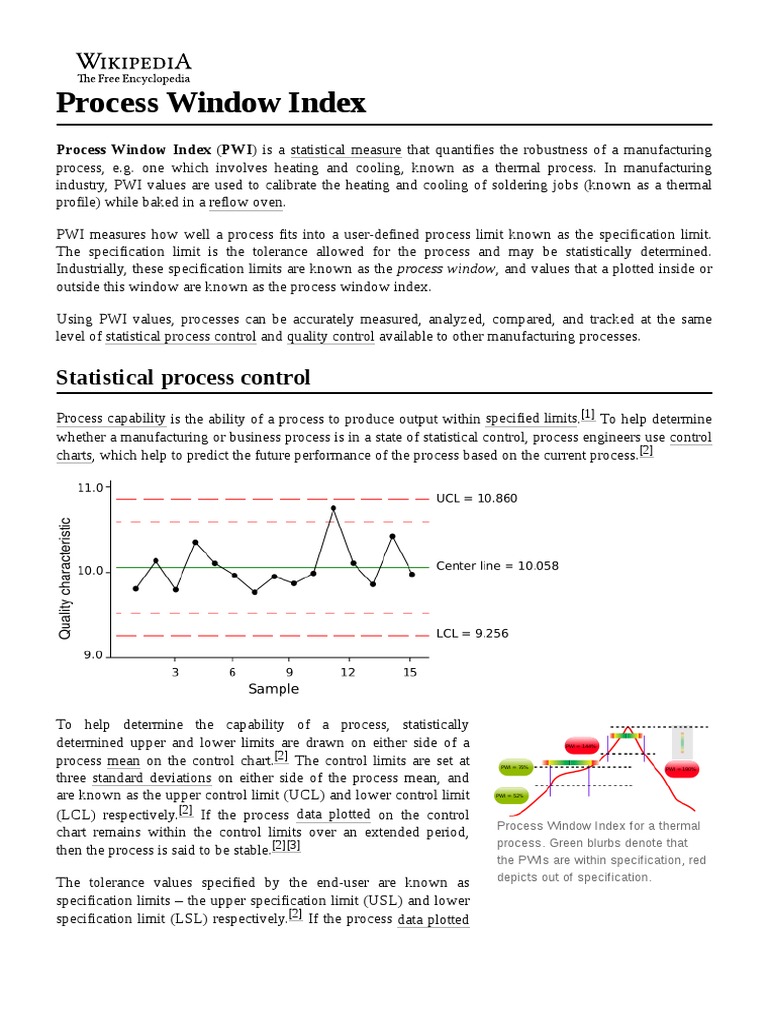 Process Window Index | PDF | Statistics | Business Process