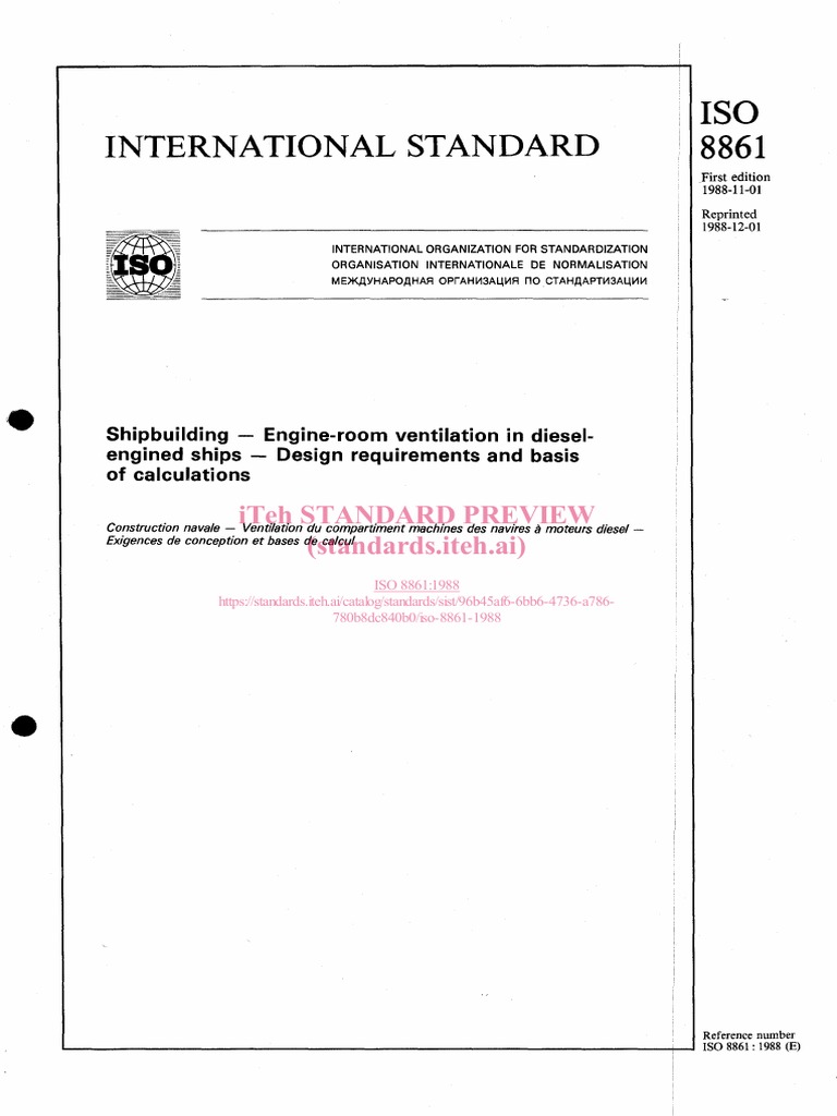 Iso 8861 1988 | PDF | International Organization For Standardization ...