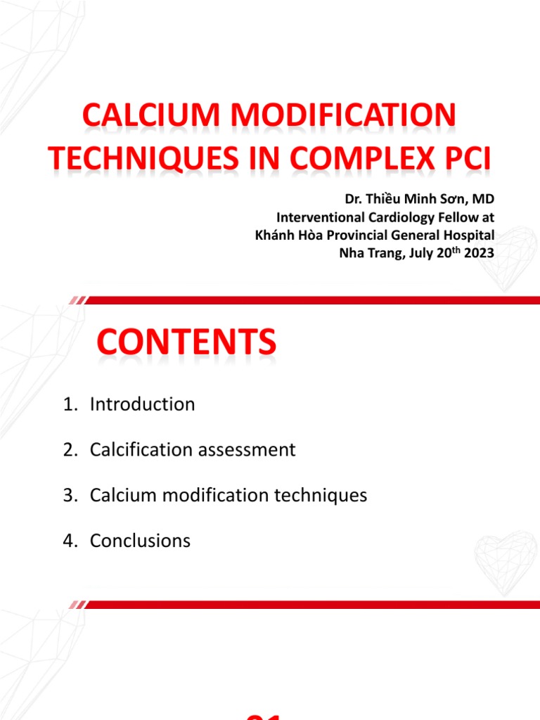 Calcium Modification Techniques in PCI | PDF | Percutaneous Coronary ...