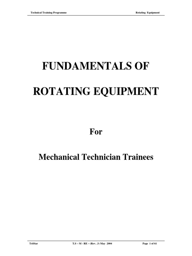 Fundamentals of Rotating Equipment | PDF | Bearing (Mechanical) | Friction