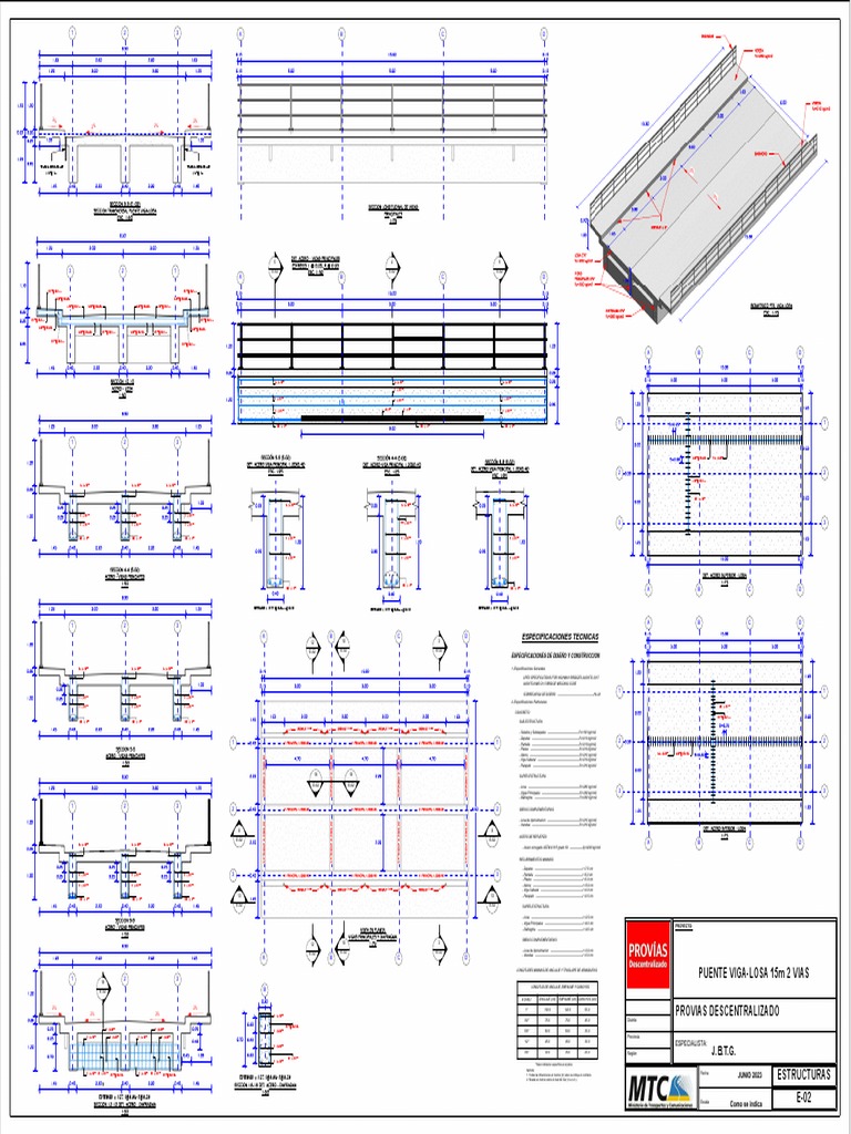 Estructuras E-2 Viga-losa 2 Vias_15m (2) | PDF