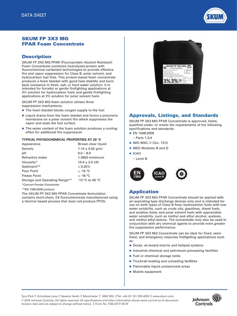 FDS-2017135-01 SKUM FP 3x3 MG Fluoroprotein | PDF | Chemistry | Materials