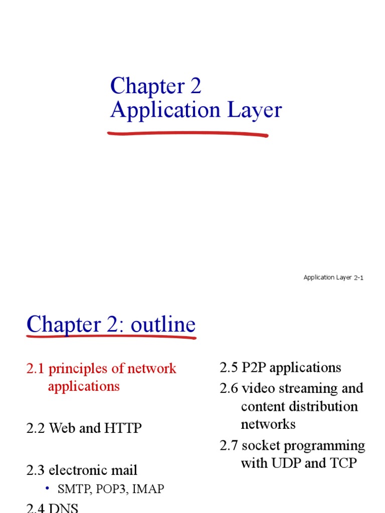 Module 1 Chapter 2 Application Layer | PDF | Domain Name System | Http Cookie
