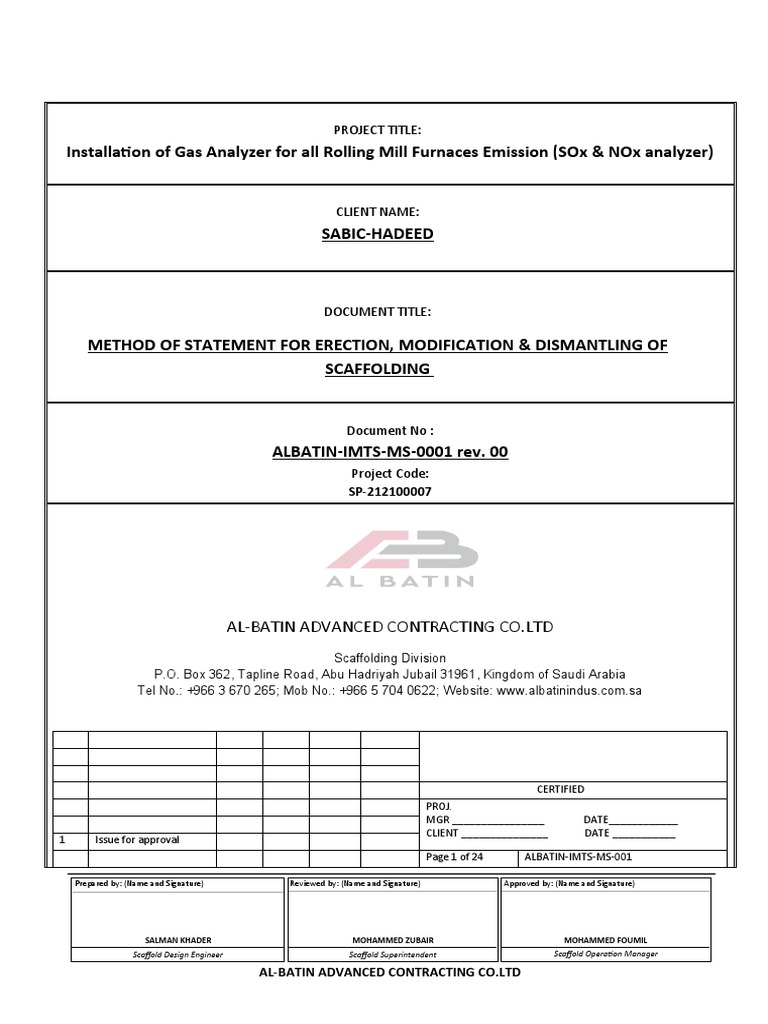 Scaffolding Erection Guide | PDF | Scaffolding | Manufactured Goods