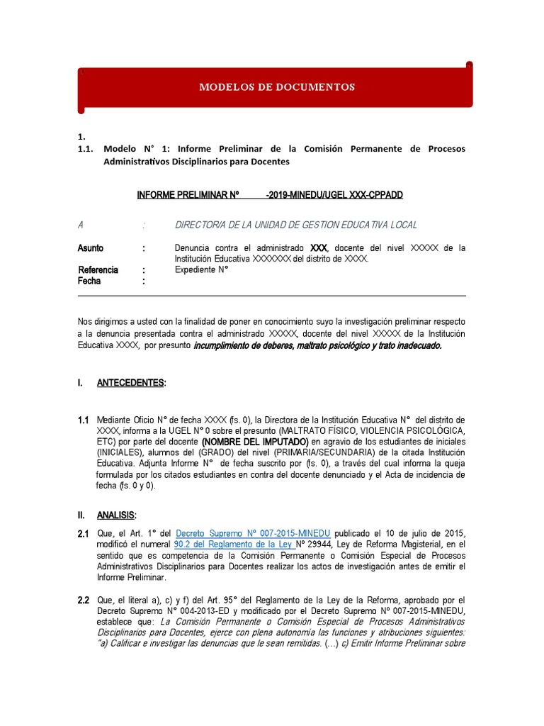 Modelo Documentos | PDF | Maestros | Violencia