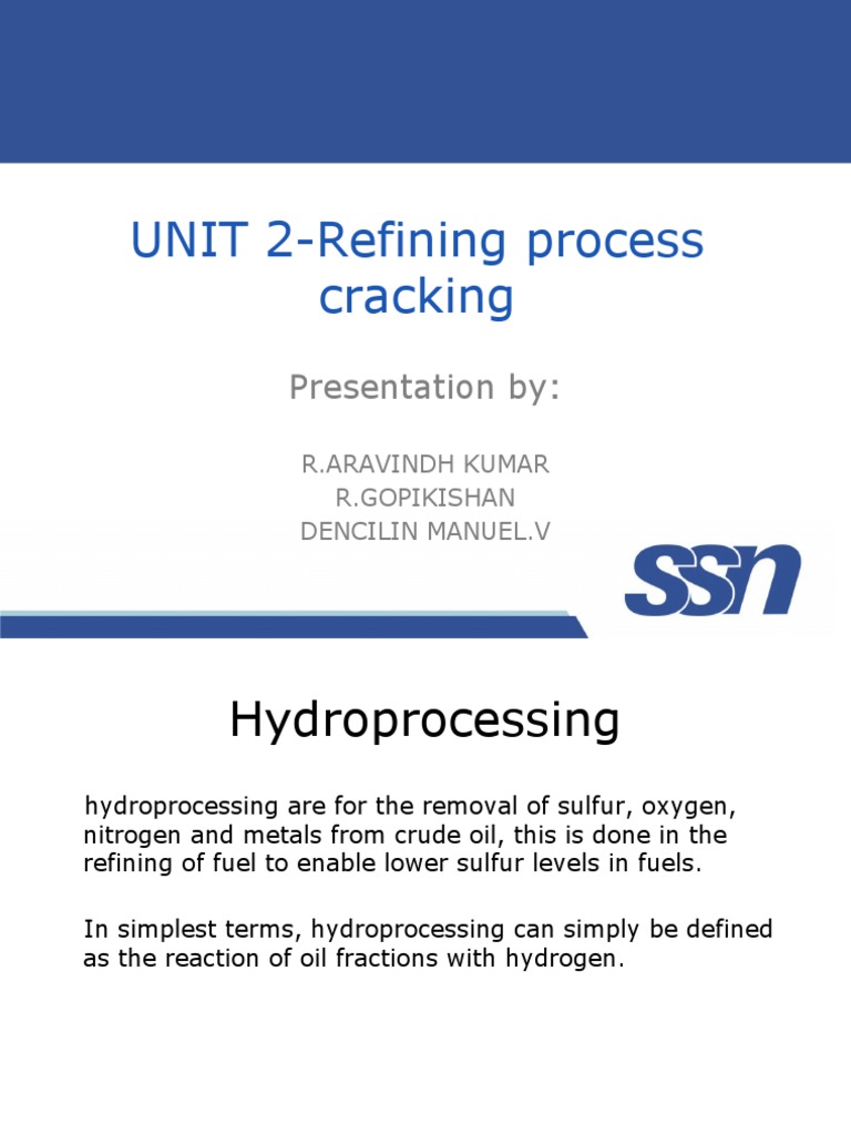 Hydro Processing | PDF | Oil Refinery | Cracking (Chemistry)