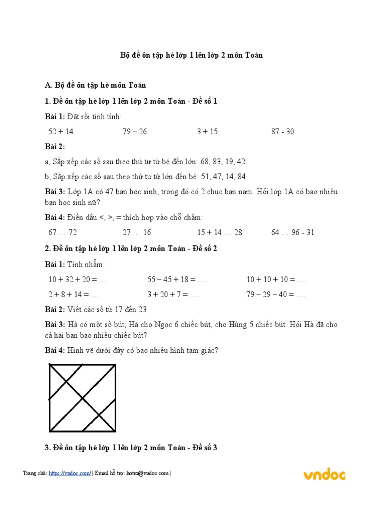 Bo-de-on-tap-he-lop-1-len-lop-2-mon-toan-tieng-viet-So-1 | PDF