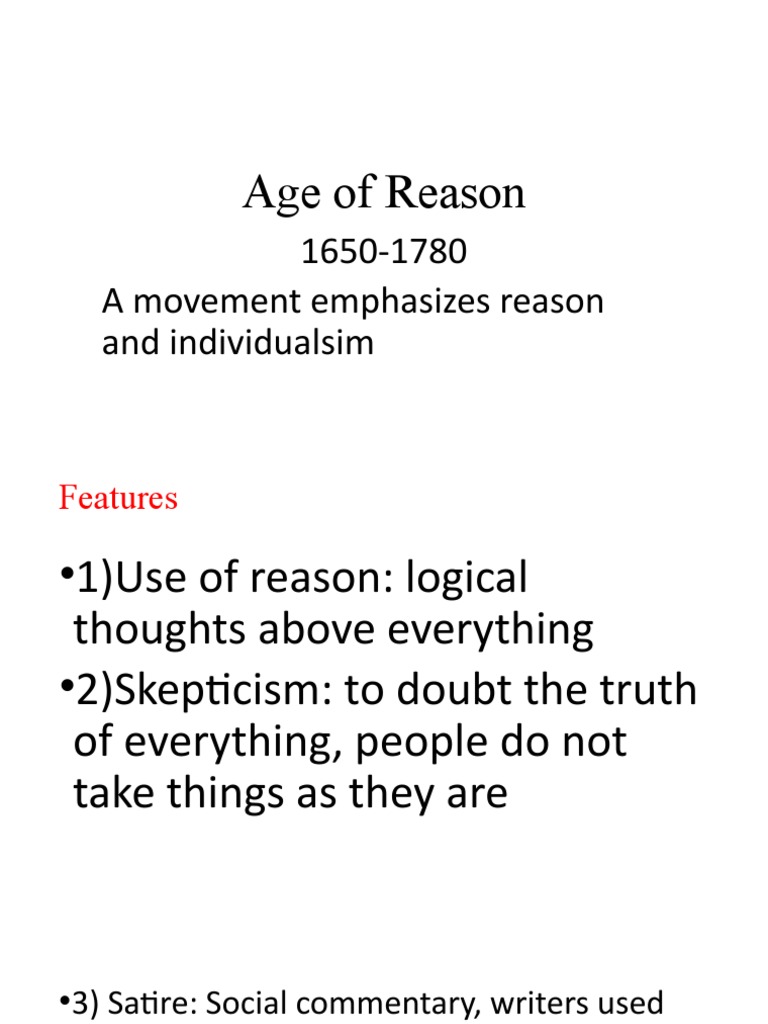 Age of Reason | PDF