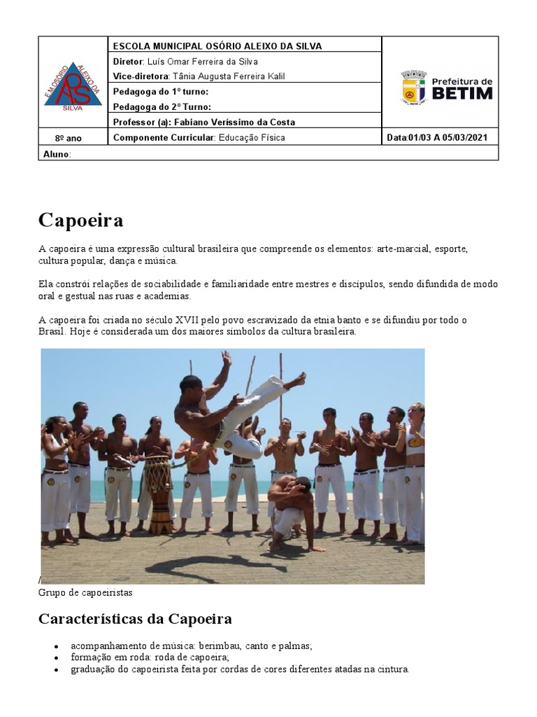 Introdução à Capoeira na Escola | PDF | Arte