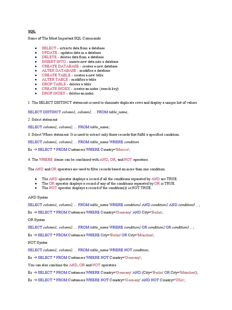 SQL 1 | PDF | Database Index | Table (Database)