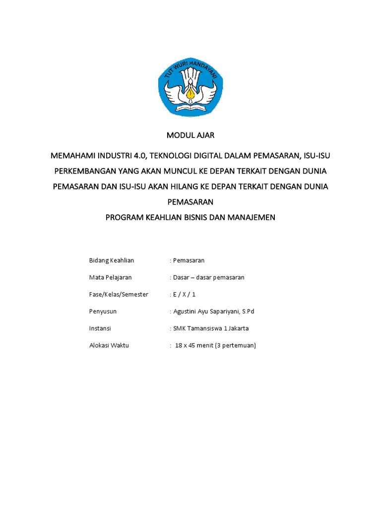 Modul Ajar Dasar-Dasar Pemasaran - Memahami Perkembangan Pemasaran ... Modul Ajar Dasar-Dasar Pemasaran - Memahami Perkembangan Pemasaran ...