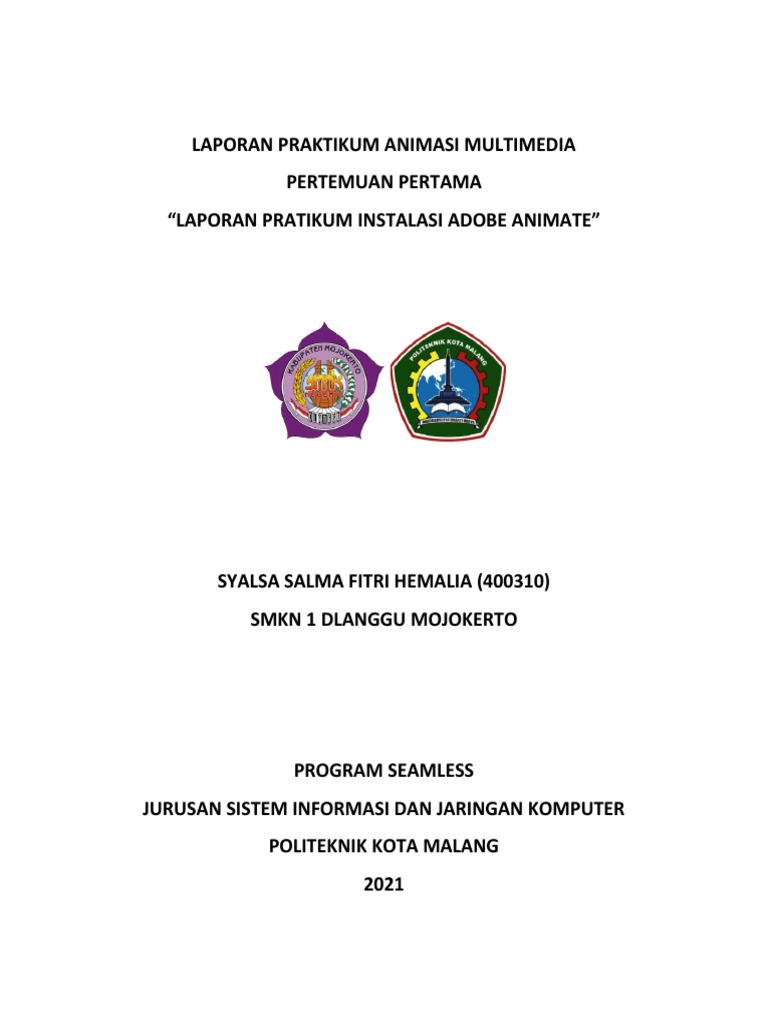 Format Laporan Praktikum-AdobeAnimation | PDF | Seni | Komputer