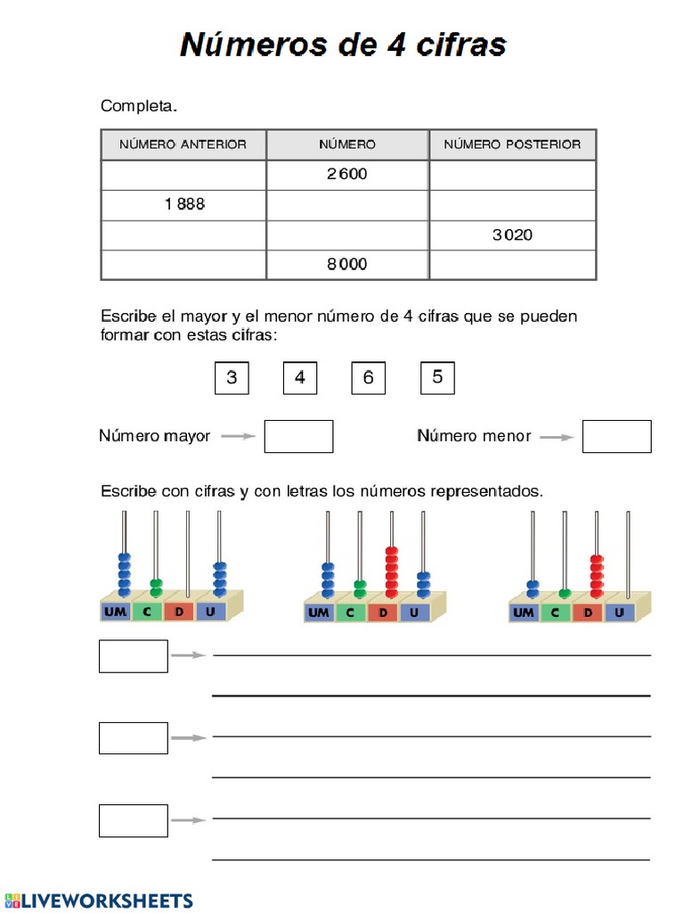 Numeros de 4 Cifras | PDF