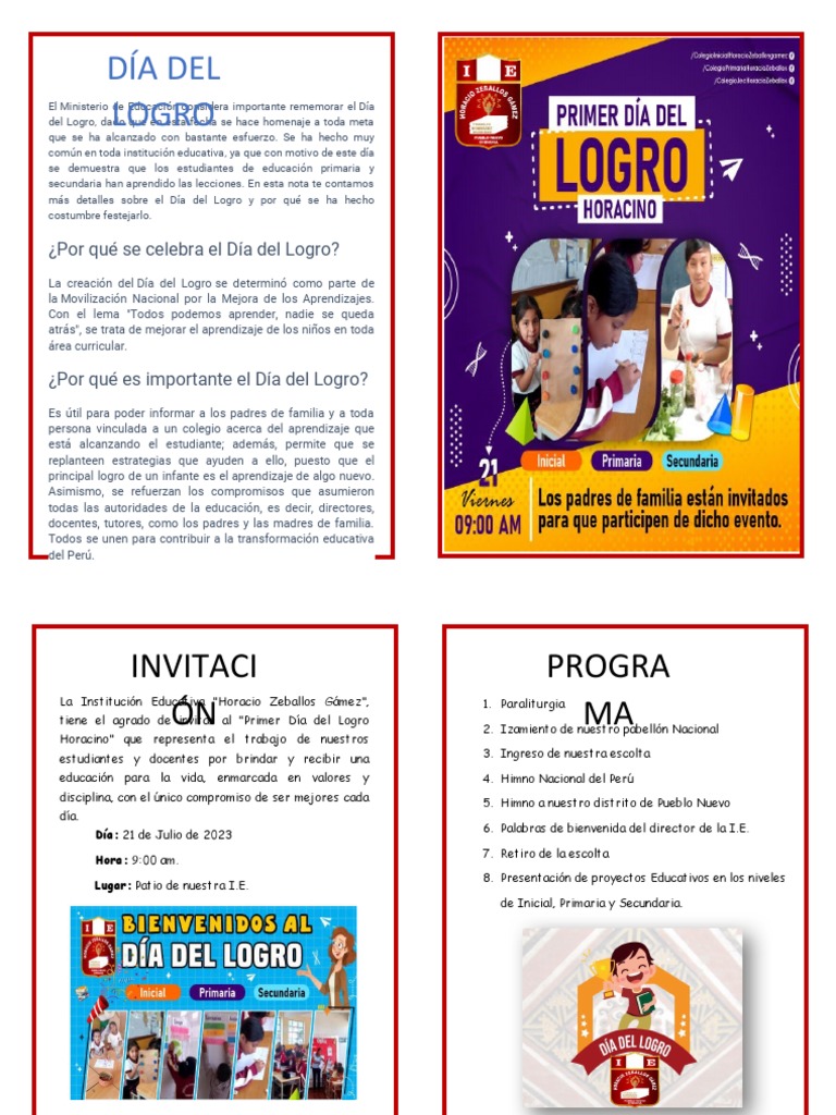 Programa Dia Del Logro | PDF | Aprendizaje