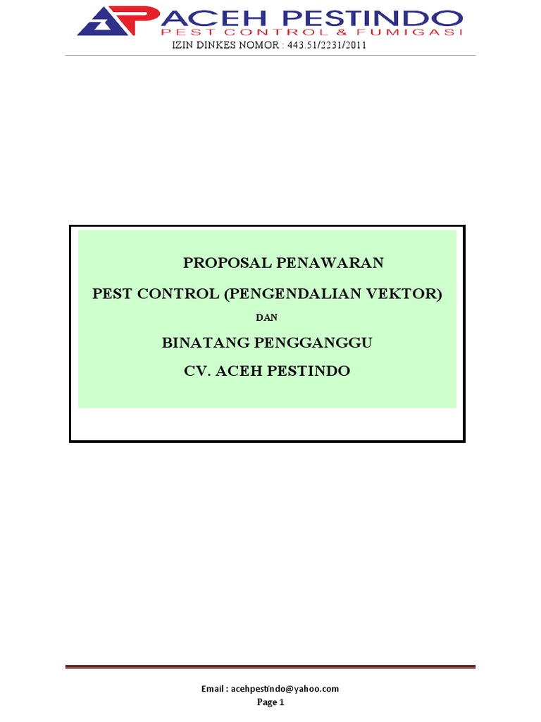 Penawaran Pest Dan Rodent Control | PDF