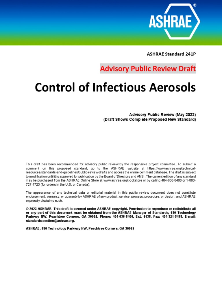 ASHRAE Standard - 241P (Draft) (2023) | PDF | Ventilation (Architecture ...