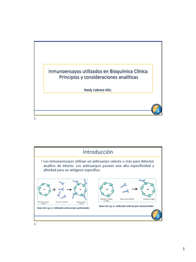 Inmunoensayos en Bioquímica Clínica | PDF | Elisa | Inmunoensayo