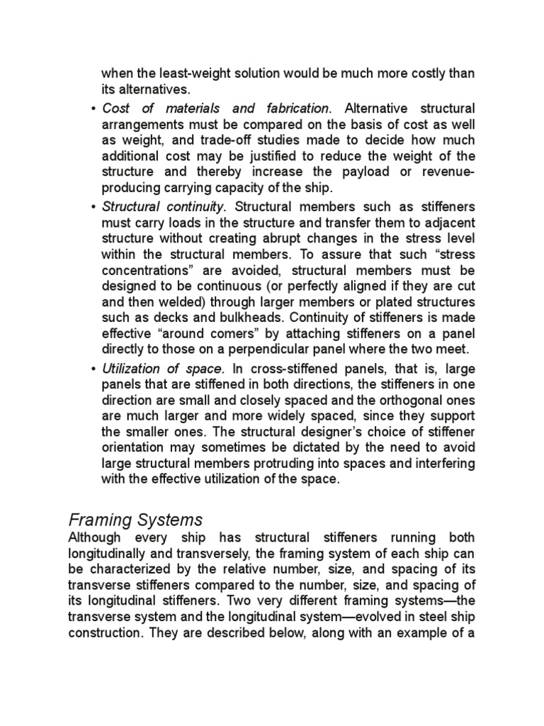Ship Framing System | Download Free PDF | Ships | Deck (Ship)