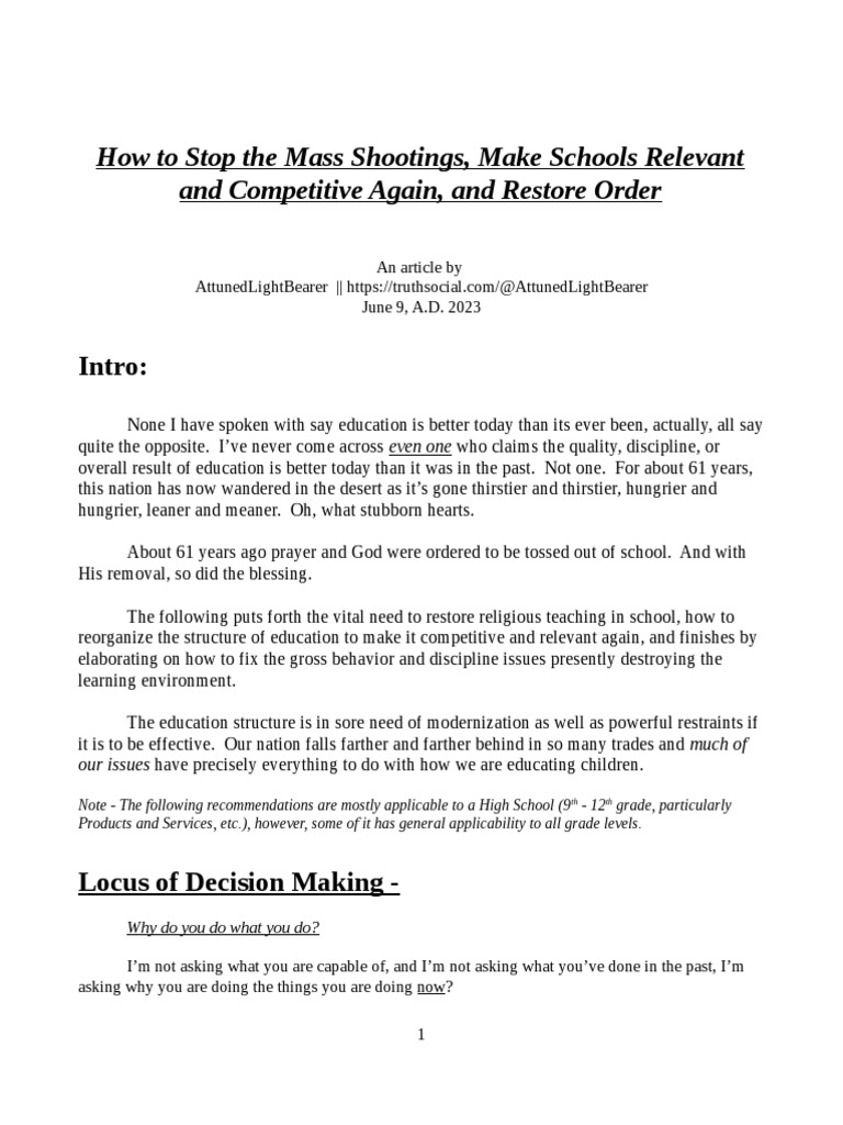 Theory On Education | PDF | Teachers | Greed