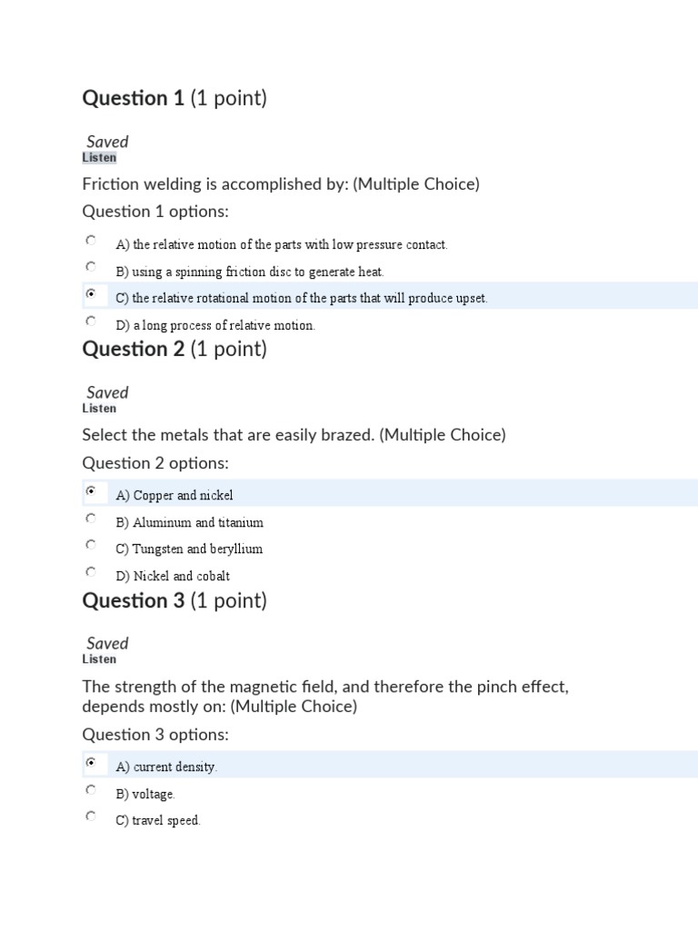 1 Exam Chapter 1 CSA Level 2 Inspector | PDF | Construction | Welding