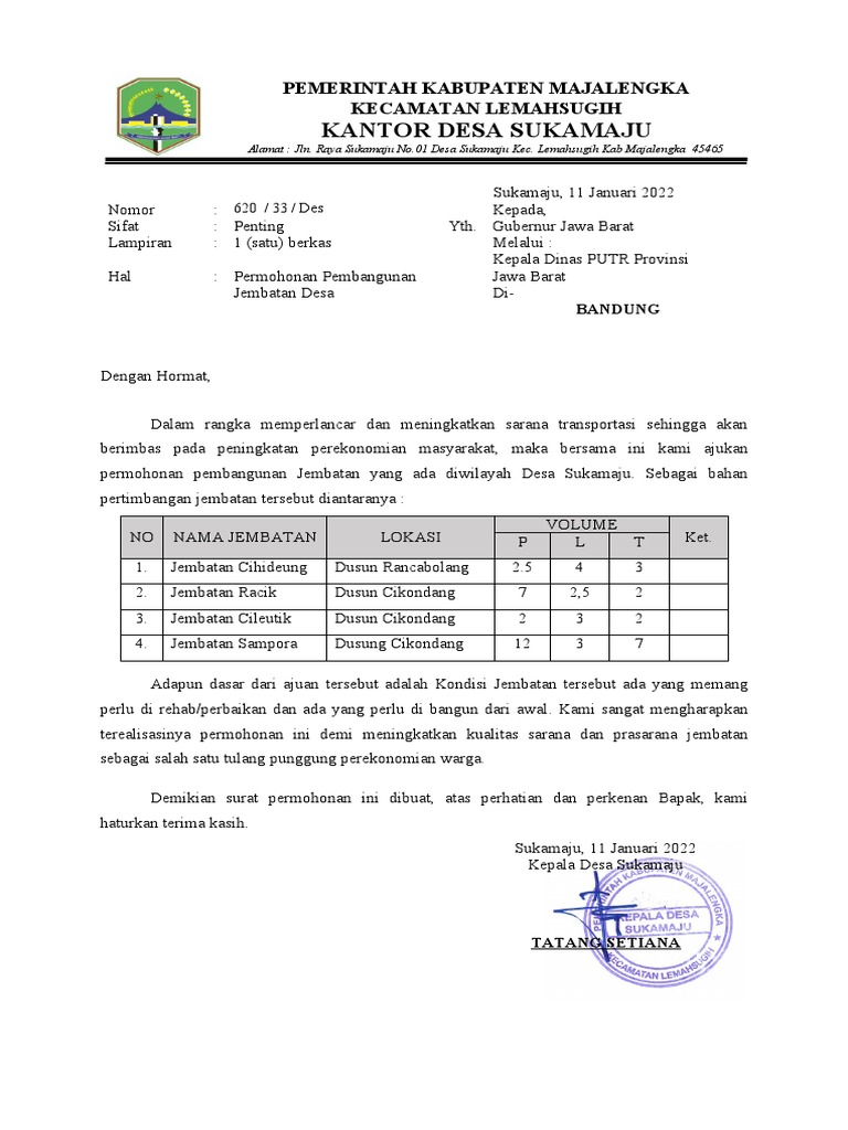 Proposal Jembatan Prov | PDF