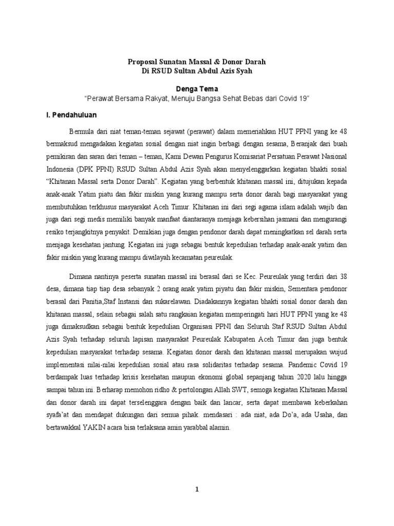 Proposal Sunatan Massal 2022 | PDF