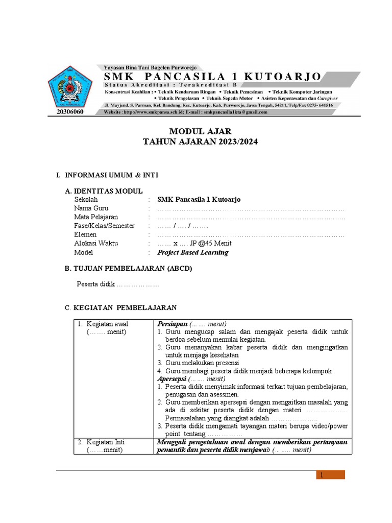 Form Modul 2324 | PDF