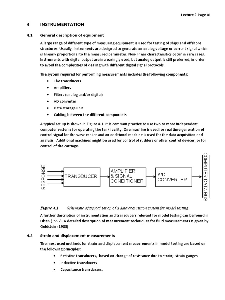 INSTRUMENTATION of Ship Model Testing | PDF | Amplifier | Electrical ...