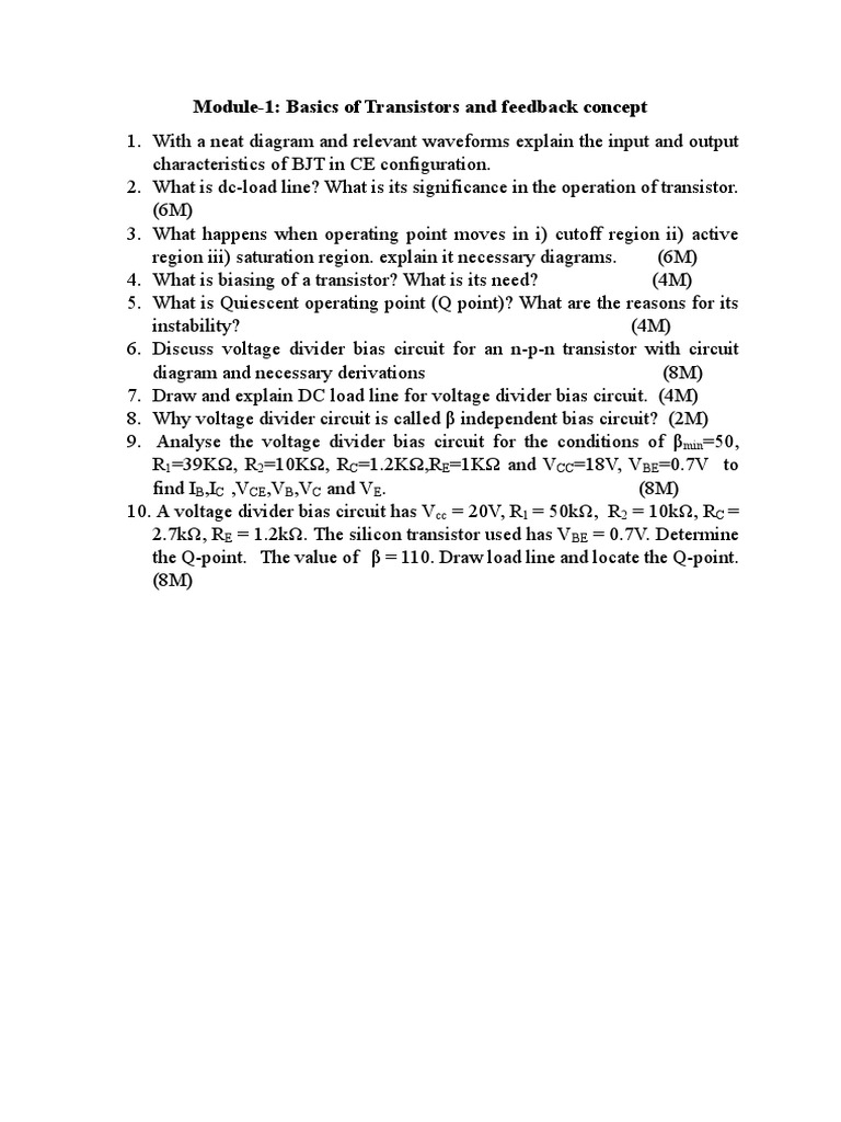 Module1 BEEE Important Questions | PDF