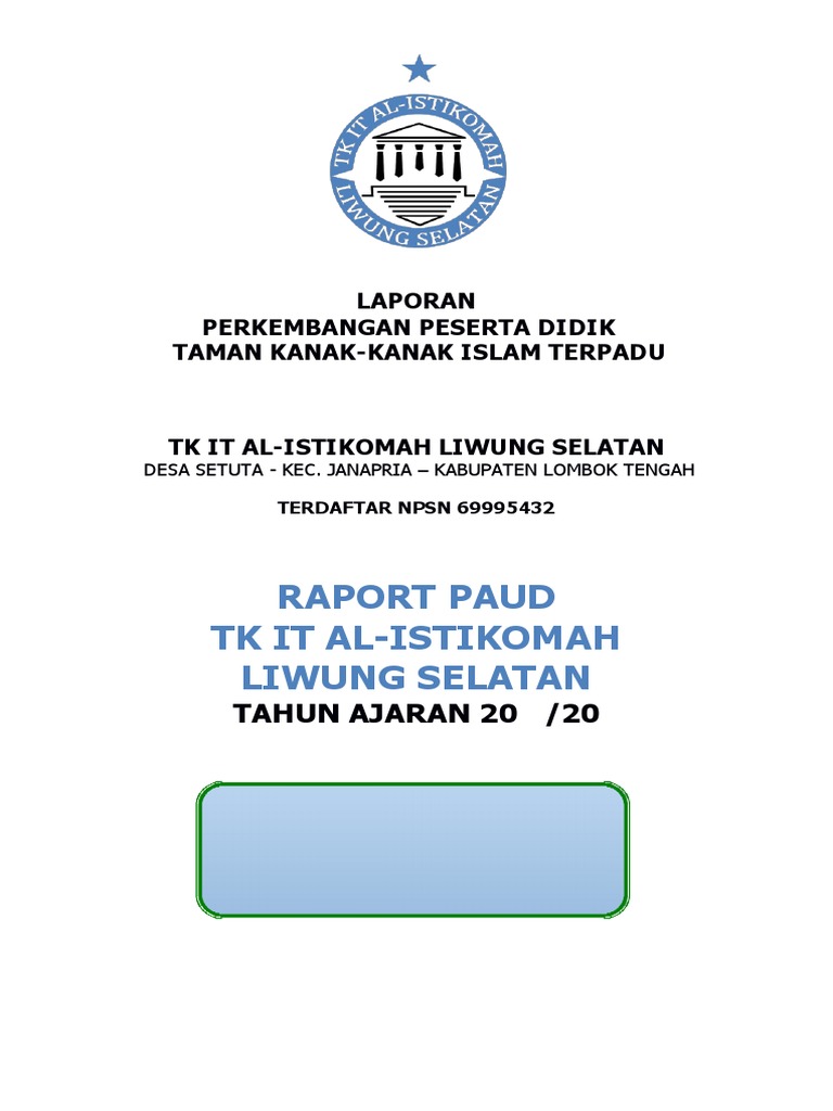 Rapot TK A | PDF