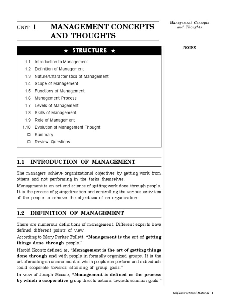 Overview of Management Concepts | PDF | Human Resources | Science