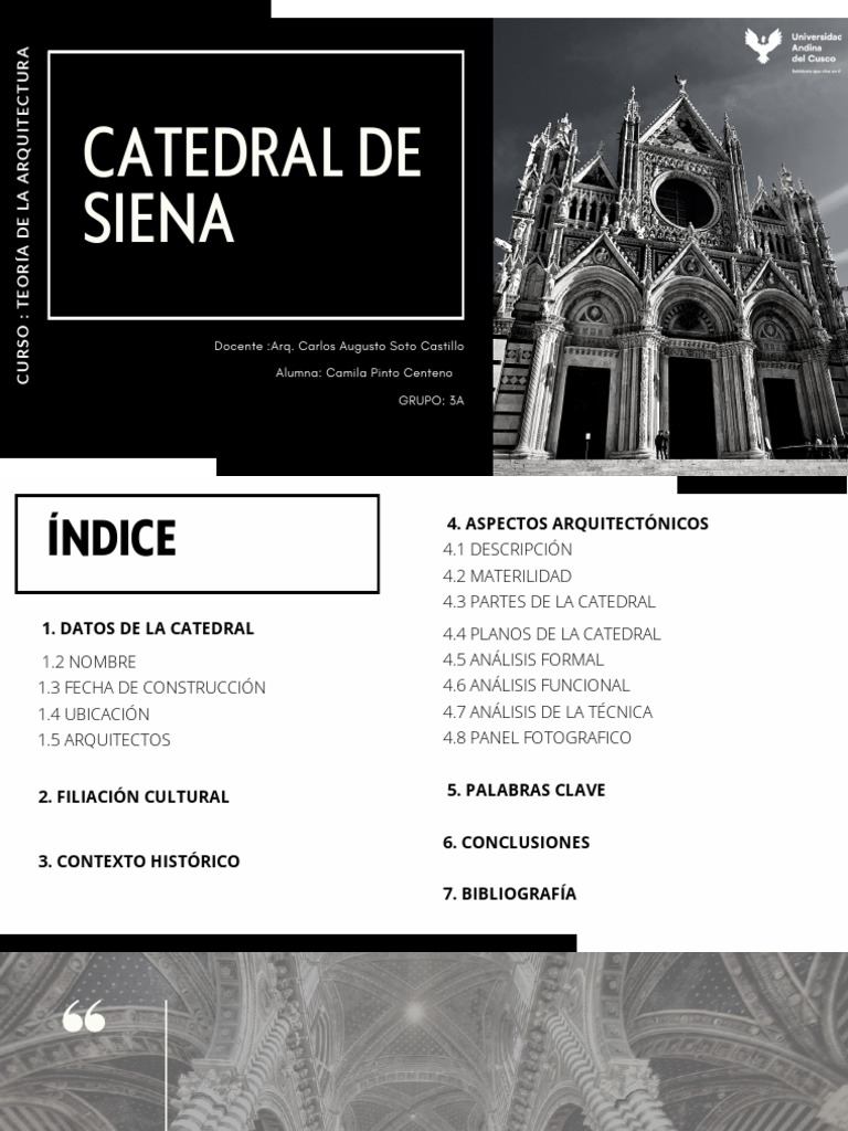 Análisis de la Catedral de Siena | PDF | Arquitectura gótica | imperio Romano