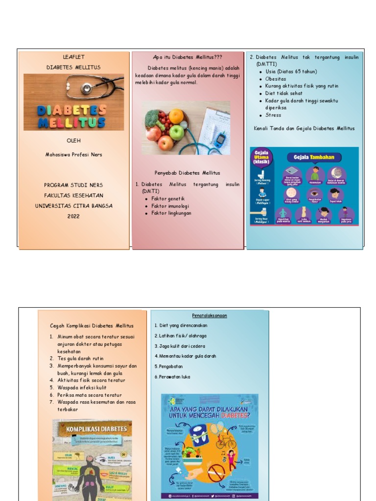Leaflet DM | PDF | Pengembangan Diri | Kesehatan Holistik