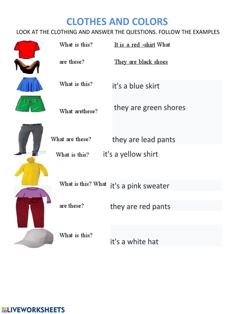 Clothes and Colors 2 | PDF