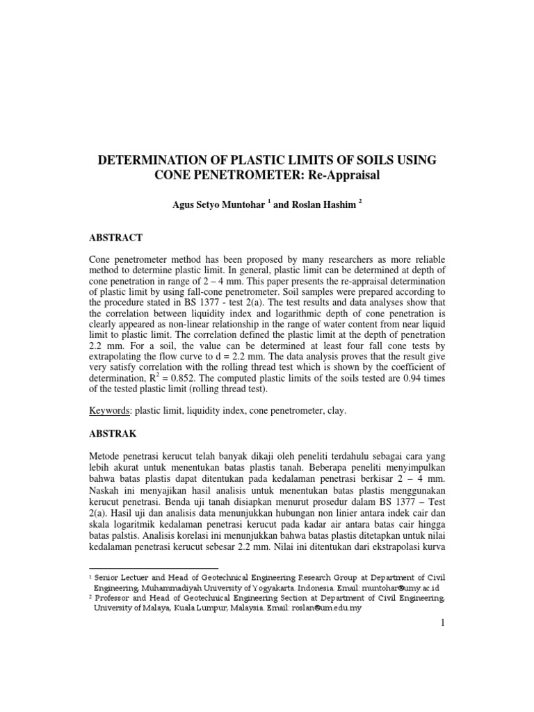 Determination Plastic Limit | PDF | Logarithm | Soil Mechanics