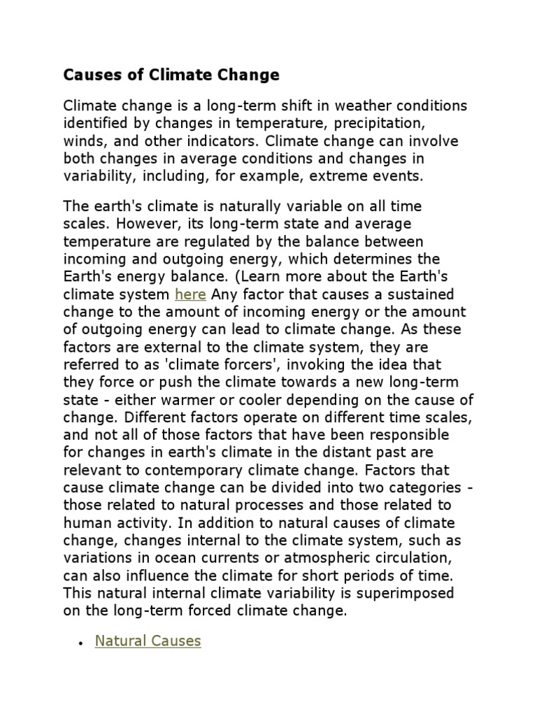 Essay | PDF | Greenhouse Effect | Climate Change