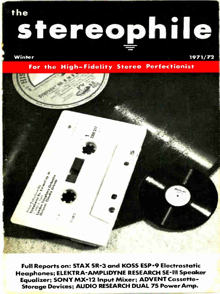 Stereophile 1971 72 Winter | PDF | Headphones | Loudspeaker