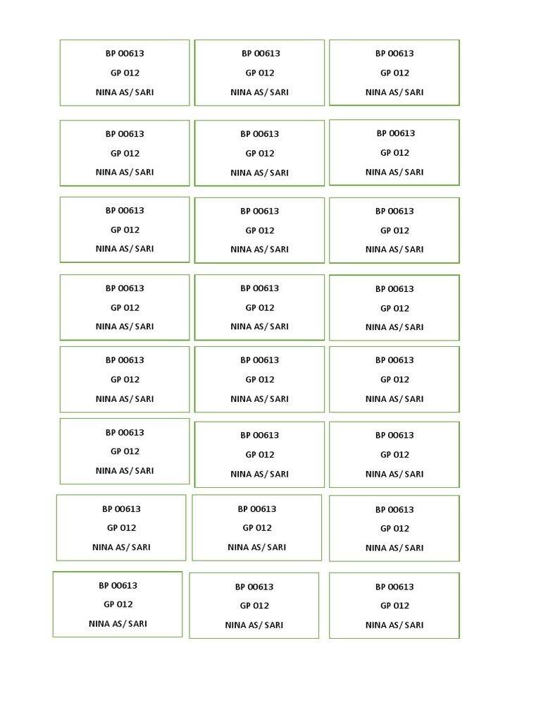 Tabel Nama Rokok | PDF