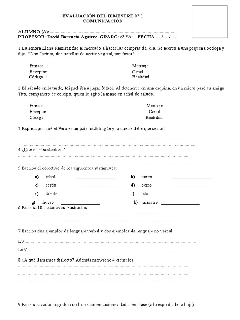 Examen Ece Primer Grado