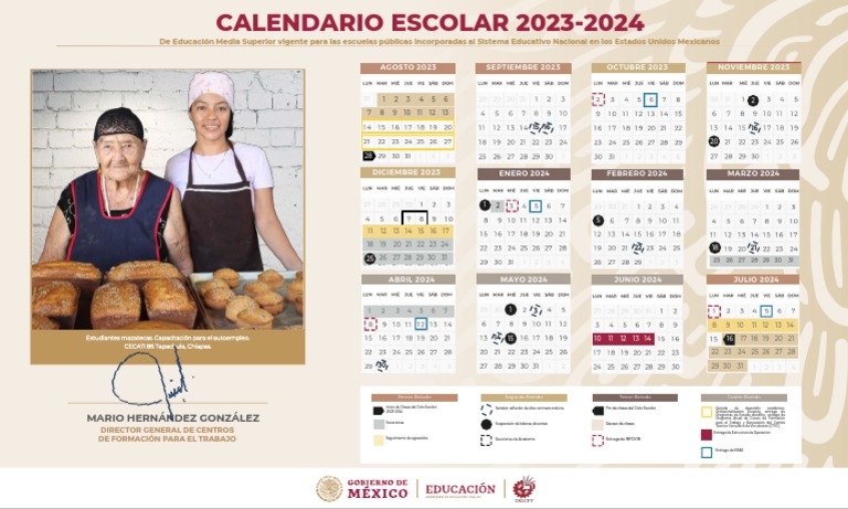 CALENDARIO ESCOLAR DGCFT 2023-2024 Última Versión | PDF