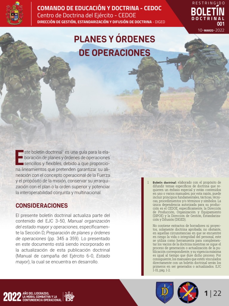 Guía de Planes y Órdenes Militares | PDF | Planificación | Personal ...