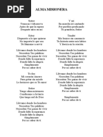 Letra de "Alma Misionera" | PDF