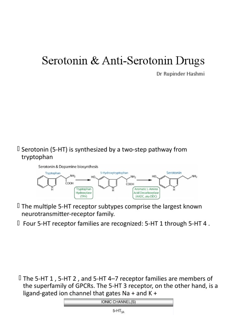 Serotonin & Anti-Serotonin Drugs Guide | PDF | Serotonin | Migraine