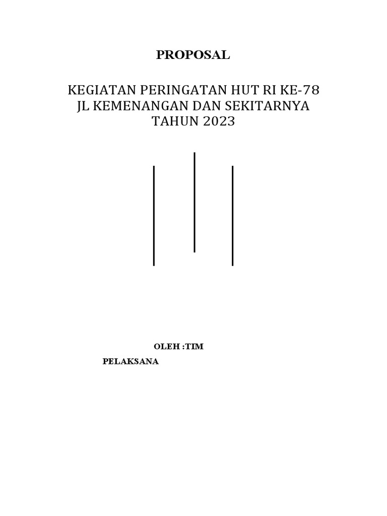 Proposal Hut Kemri Ke-78 | PDF