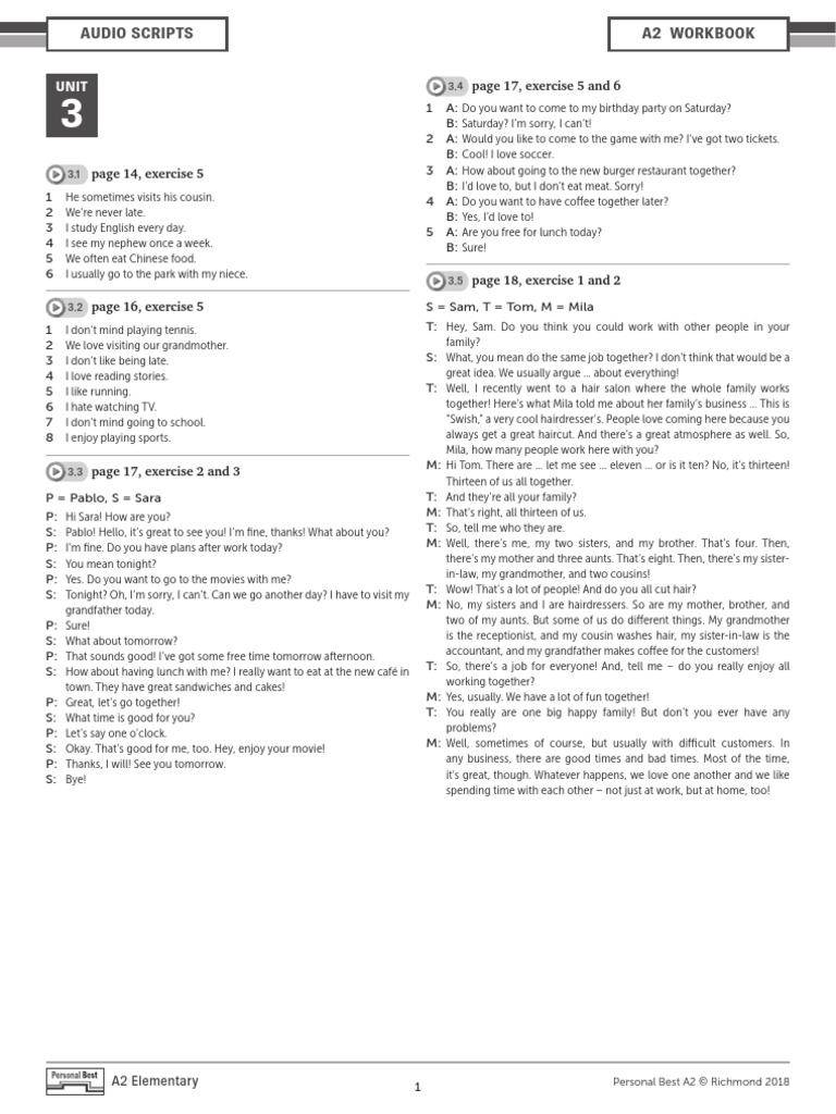 Nghe Unit 3 Avcđ 3 | PDF