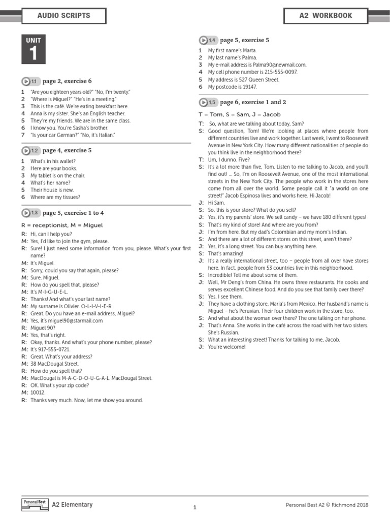 Nghe Unit 1 Avcđ 3 | PDF